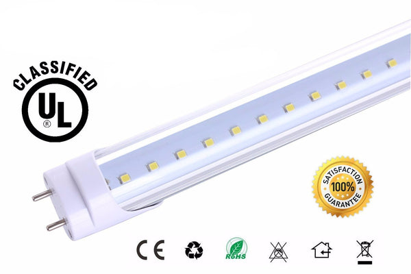 HISUN LED T8 4ft 18W Universal 6000K Two Side End Powered Works Withou